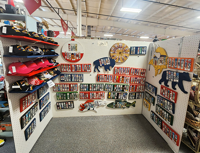 Sports memorabilia heaven for the dedicated fan. These license plate-style signs transform team loyalty into wall art worthy of any den.