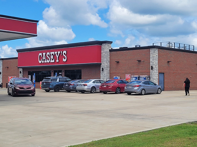 Casey's General Store, where pizza and gas pumps coexist in perfect Midwestern harmony.