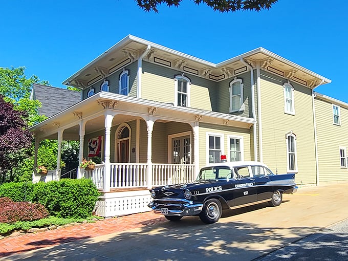 This sunny yellow Victorian with a vintage police car parked outside isn't a movie set&mdash;it's just another Tuesday in Chagrin Falls.