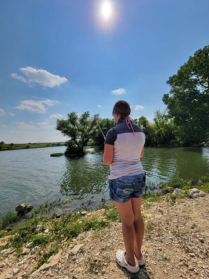 Chase State Fishing Lake offers the kind of serene water views that make city stress evaporate instantly.