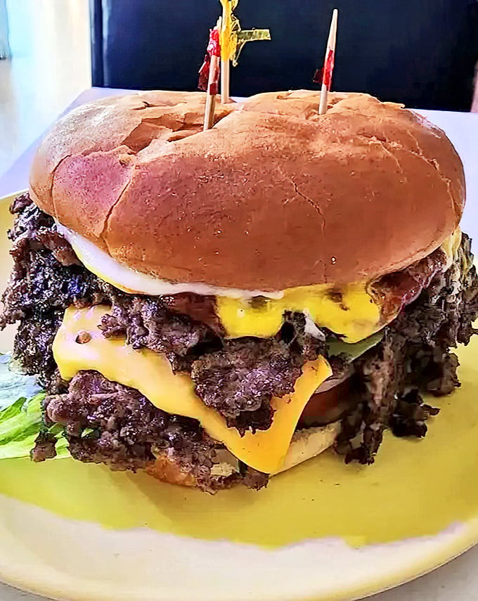 Behold the Twinburger in all its towering glory&mdash;a skyscraper of beef that requires both hands, several napkins, and absolutely zero regrets.
