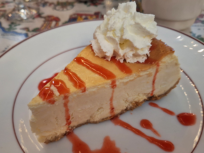 This cheesecake doesn't need a fancy pedigree – just a perfect texture that makes you close your eyes with each bite.
