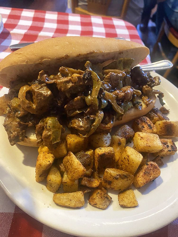 The Philly cheesesteak here isn't trying to be authentic Philadelphia&mdash;it's trying to be authentically delicious, and succeeding wildly.