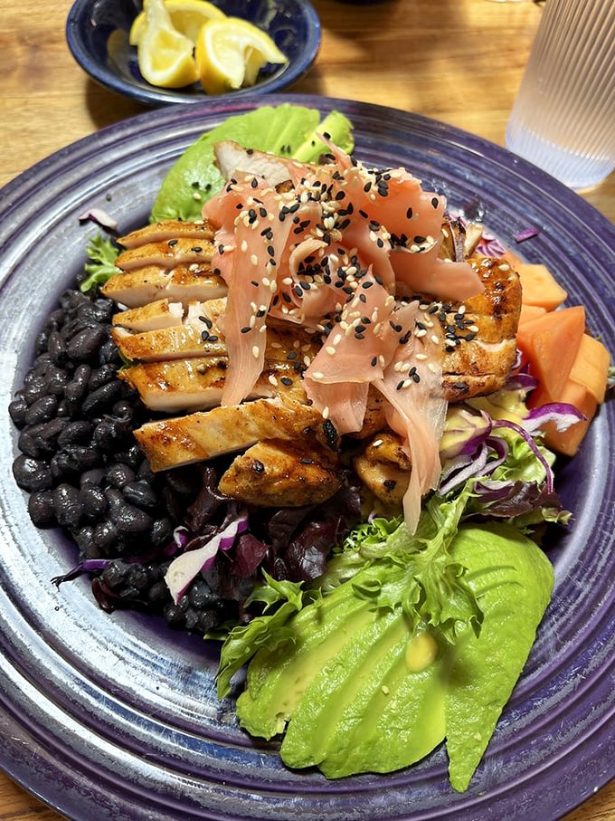 A chicken salad that's having an identity crisis in the best possible way&mdash;part California fresh, part global adventure, all delicious.