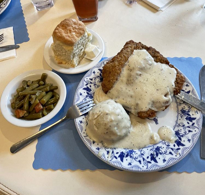 When gravy cascades over chicken fried steak like Niagara Falls, you know you've found breakfast nirvana.