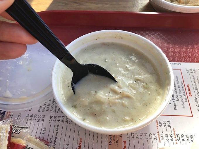 Chicken stew that looks like it could cure whatever ails you—the kind grandmothers across the South have wielded as medicine for generations.