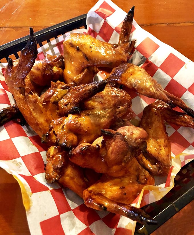 Wings that have clearly graduated from the school of "Go Big or Go Home." These aren't dainty appetizers—they're the main event in crispy, smoky form.