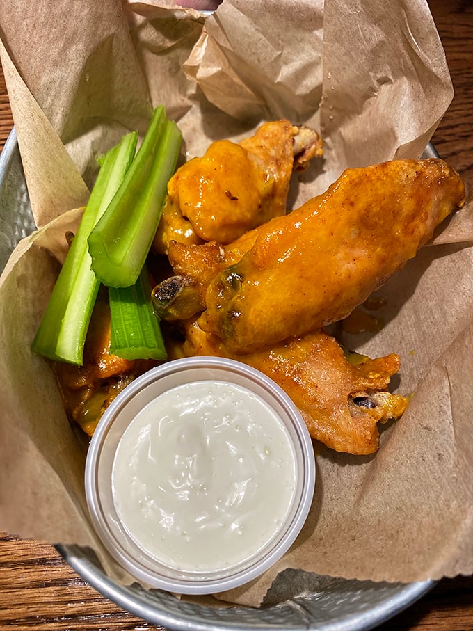 Wings arrive crispy and sauced to perfection, making you wonder why you ever ordered them anywhere else.