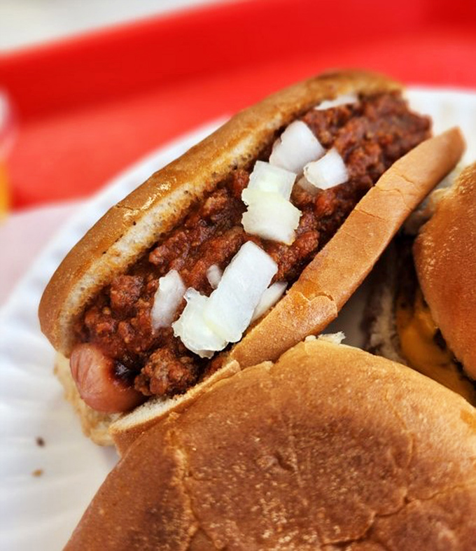 Chili dogs: where messy meets magnificent. Al's version delivers that perfect balance of spice and beef that makes you forget you're wearing a white shirt.