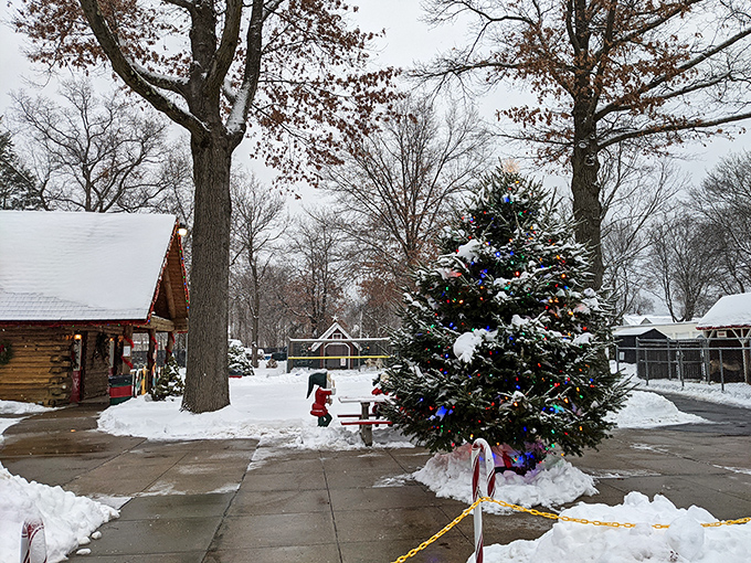 Christmas Village transforms winter into a Hallmark movie you actually want to live in, complete with snow-dusted trees and twinkling lights.
