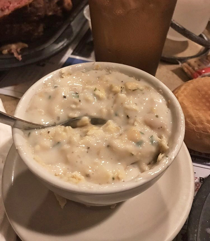 Clam chowder thick enough to stand a spoon in&mdash;the perfect opening act before the main event.