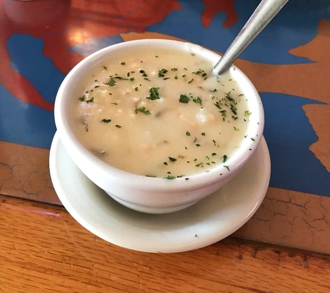 This isn't just clam chowder; it's a creamy bowl of maritime history that makes New England versions nervously look over their shoulders.
