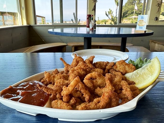 Golden, crispy, and abundant&mdash;these clam strips aren't just appetizers, they're the reason people drive hours along the coast with a singular purpose.