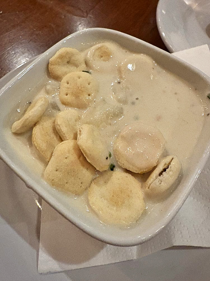 This clam chowder isn't just soup; it's a warm, creamy hug from the ocean itself.