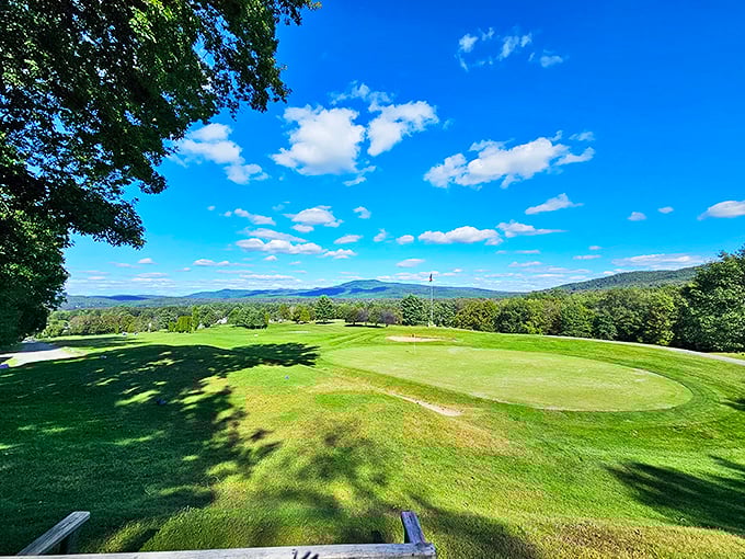 This golf course view isn't just scenic&mdash;it's therapeutic. Nature's version of stress management with a side of competitive spirit and rolling green therapy. 
