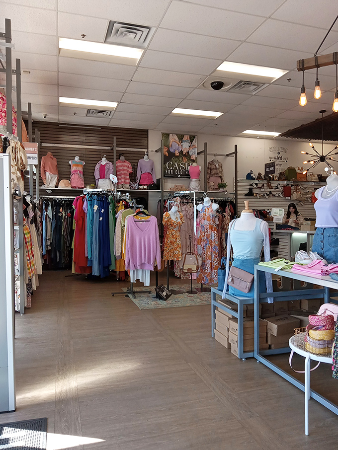 Mannequins showcase seasonal styles with the flair of Fifth Avenue at a fraction of the price—proving "pre-loved" and "perfectly styled" aren't mutually exclusive.