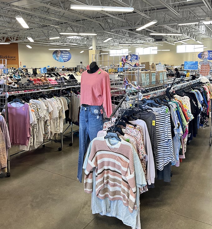 Fashion on a budget never looked so good. That pink sweater and jeans combo might just be your next "I can't believe it's thrifted" humble-brag outfit.