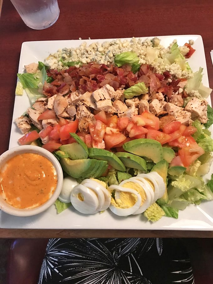 A Cobb salad that's practically architectural&mdash;layers of flavor meticulously arranged like the world's most delicious game of Jenga.