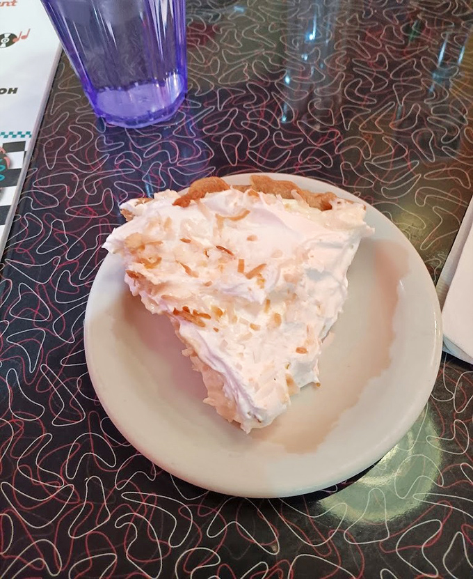 Coconut cream pie that would make your grandmother both proud and jealous. Cloud-like filling that defies gravity and good sense.