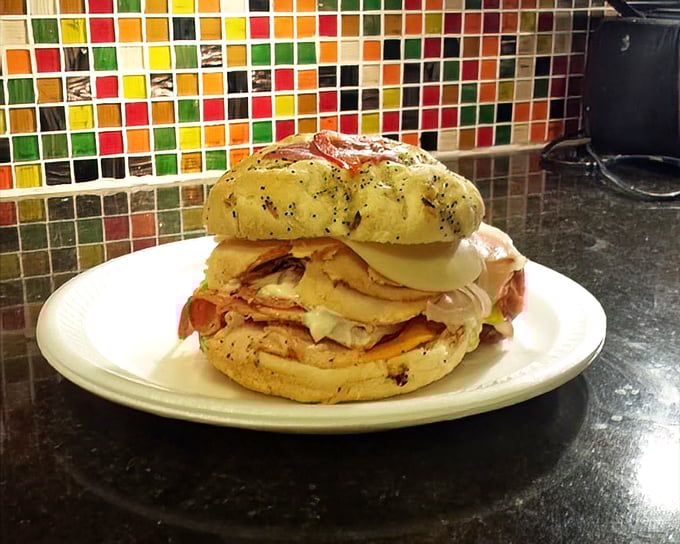 Some sandwiches are photographed for Instagram; this one's being documented as evidence of culinary perfection.