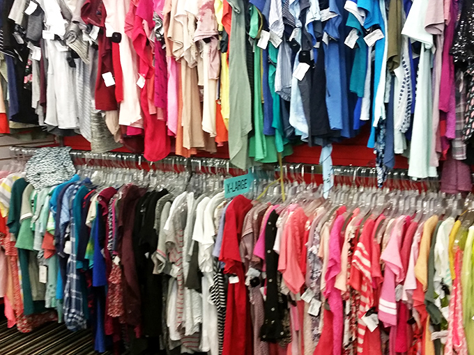 A kaleidoscope of women's fashion where every hanger holds possibility&mdash;and nobody needs to know you paid a fraction of retail.