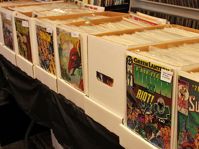 Comic book dreams in pristine sleeves. Green Lantern and Spider-Man wait patiently, ready to rescue both afternoons and investment portfolios.