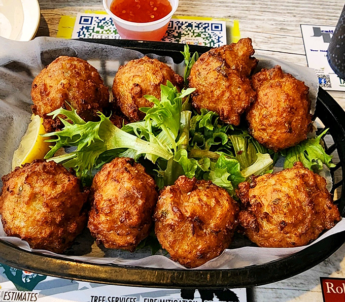 Conch fritters&mdash;little golden orbs of happiness that make you wonder why you don't eat fritters for every meal of your life.