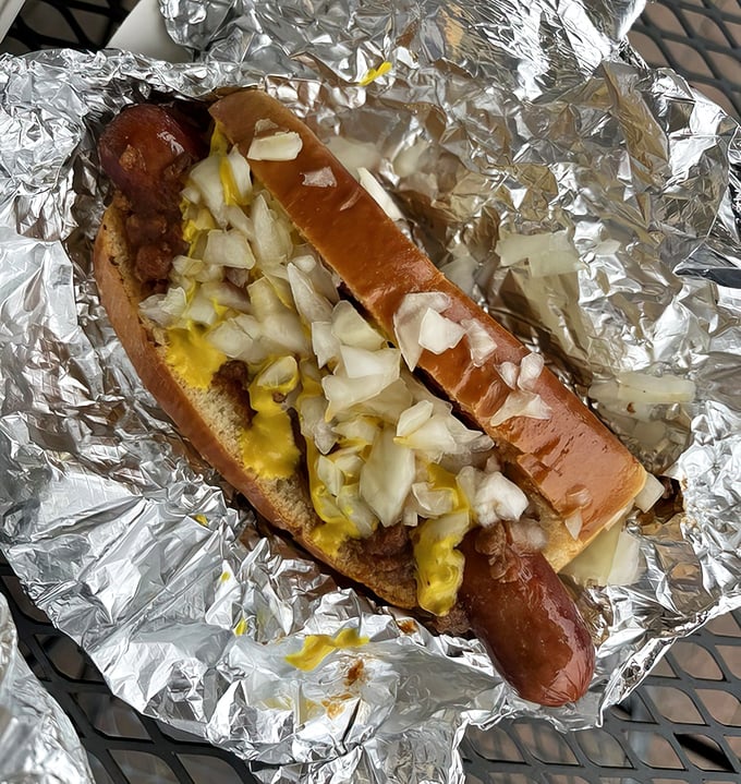 The Coney Island Dog&mdash;where mustard, onions, and a snappy hot dog create a carnival of flavor without requiring the subway ride to Brooklyn.