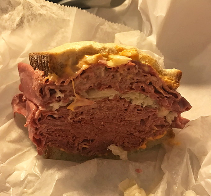 This isn't just a corned beef sandwich&mdash;it's a monument to patience. Those perfectly stacked layers didn't happen by accident.