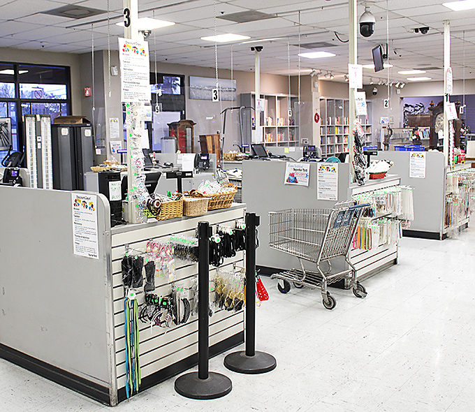 Checkout lanes that move with surprising efficiency. The final gateway between you and the vintage lamp that's about to transform your living room.