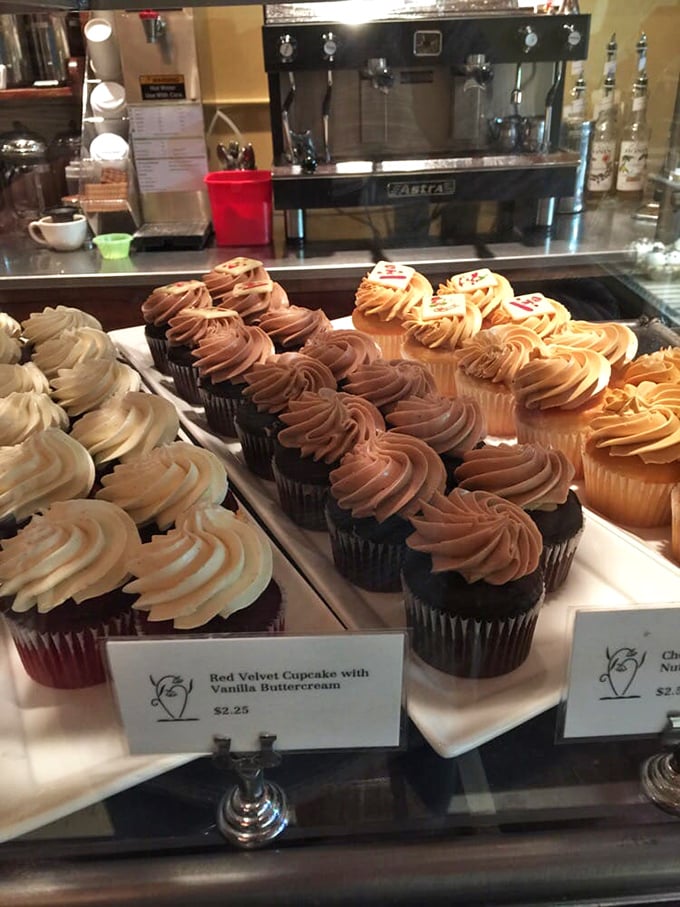 The cupcake lineup at Nichole's looks like the contestants in a beauty pageant where everyone deserves the crown. That Red Velvet is giving serious "pick me" energy.