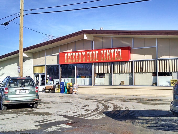Decker's Food Center&mdash;where the sign is as straightforward as the shopping experience inside. No frills, just the essentials that keep a community fed and connected.