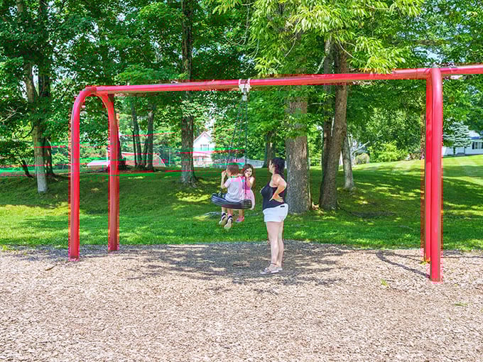 Playground conversations: where parents discuss property taxes while kids discover the timeless joy of swings. Some things technology can't improve.
