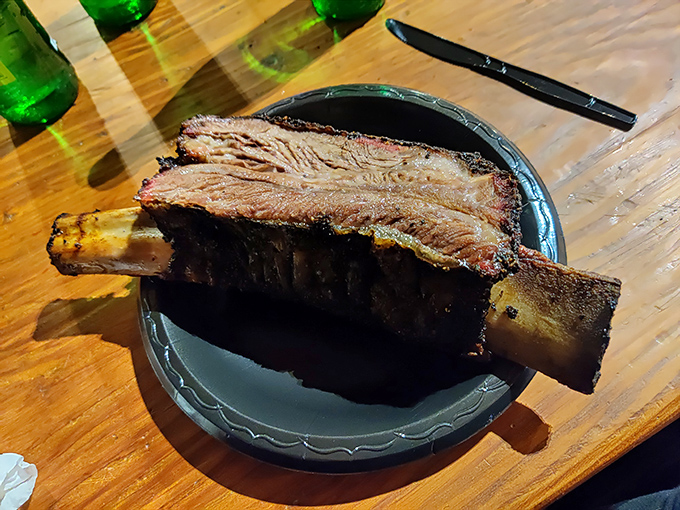 These dinosaur ribs would make Fred Flintstone weep with joy&mdash;prehistoric in size, revolutionary in flavor, and worth every mile of your journey.