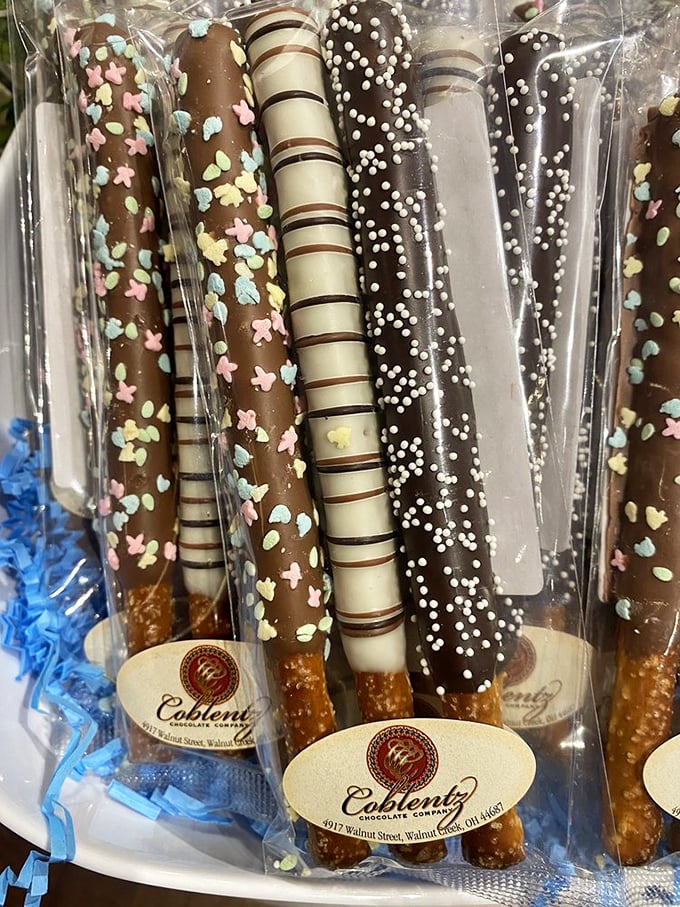 Chocolate-dipped pretzels elevated to art form. That perfect balance of sweet and salty, crunchy and smooth&mdash;it's the flavor combination that launched a thousand cravings.