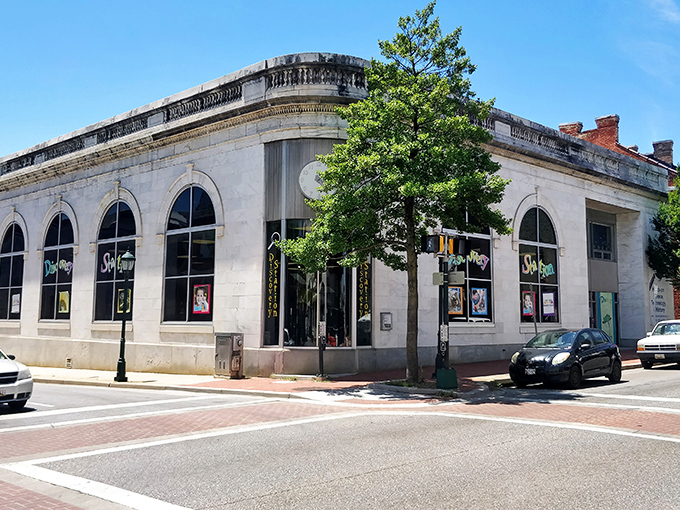 This elegant corner building houses Discovery Station, where Hagerstown's commitment to culture shines through its classic architecture and modern purpose.