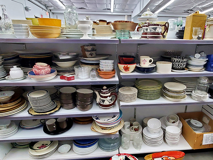 Plates stacked with possibility&mdash;from everyday dining to special occasion settings, all waiting for their next chapter in someone's home.