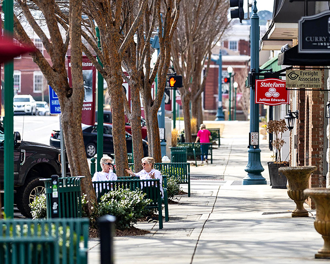 Main Street still looks like Andy Griffith might stroll by, whistling and heading to the local diner.