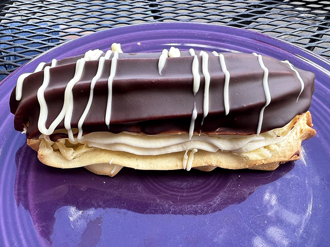 Chocolate eclairs that make you question why you'd ever waste calories on lesser desserts. This is chocolate commitment at its finest.