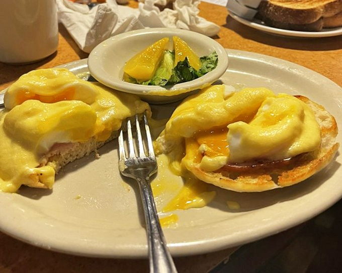 Eggs Benedict done right &ndash; when hollandaise flows like liquid gold, you know you're in capable hands.