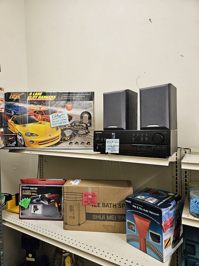 Yesterday's cutting-edge technology at bargain prices. That 4-lane cliff hanger racing set might just reignite family game night!