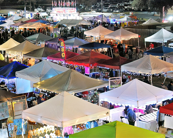 From above, it's a patchwork quilt of commerce&mdash;each tent a square of possibility in this grand tapestry of treasures.