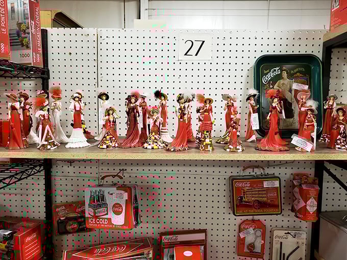 The Coca-Cola figurine collection that would make even the most dedicated soda executive blush with envy. Red-dressed elegance in miniature form! 