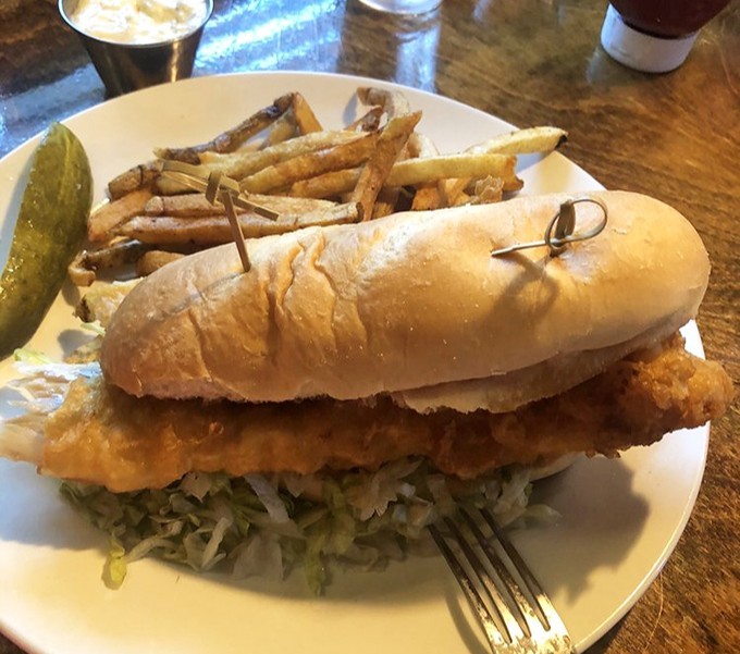 A fish sandwich that makes other sandwiches feel inadequate. That golden-brown crust is the suntan every piece of fish dreams about.