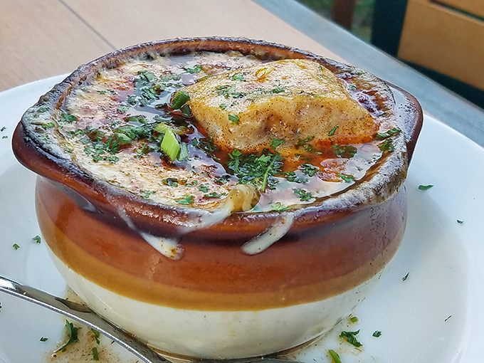 French onion soup so authentic it needs a passport&mdash;that cheese pull could win Olympic medals for France.
