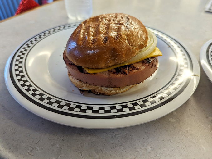 The humble fried bologna sandwich gets the respect it deserves here. Comfort food that takes you straight back to childhood.