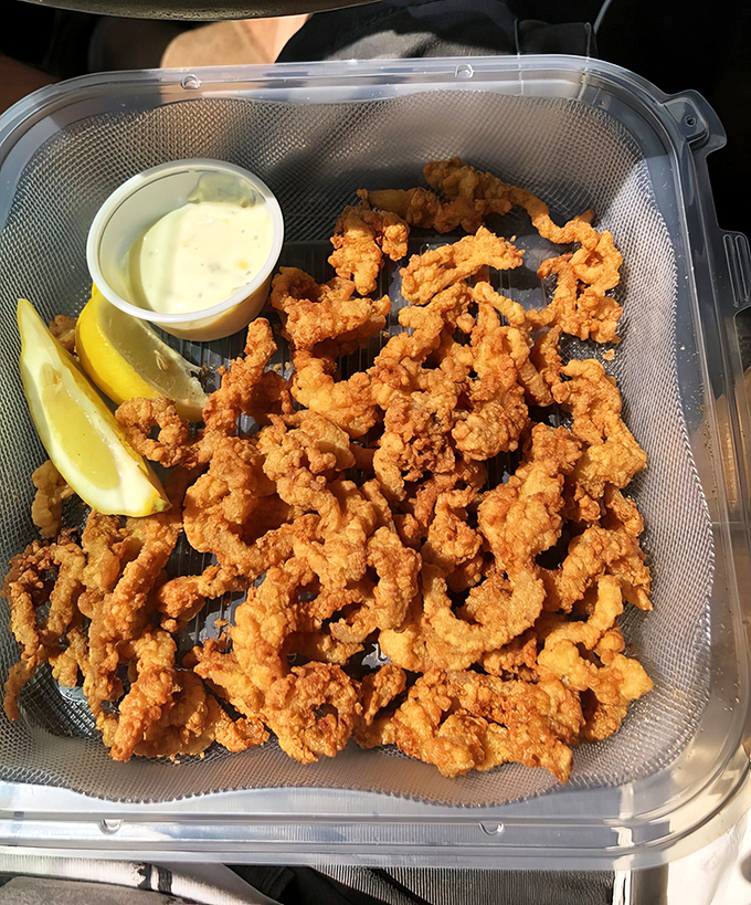 A basket of fried clams that would make Howard Johnson's jealous &ndash; crispy, golden, and absolutely unapologetic about it.