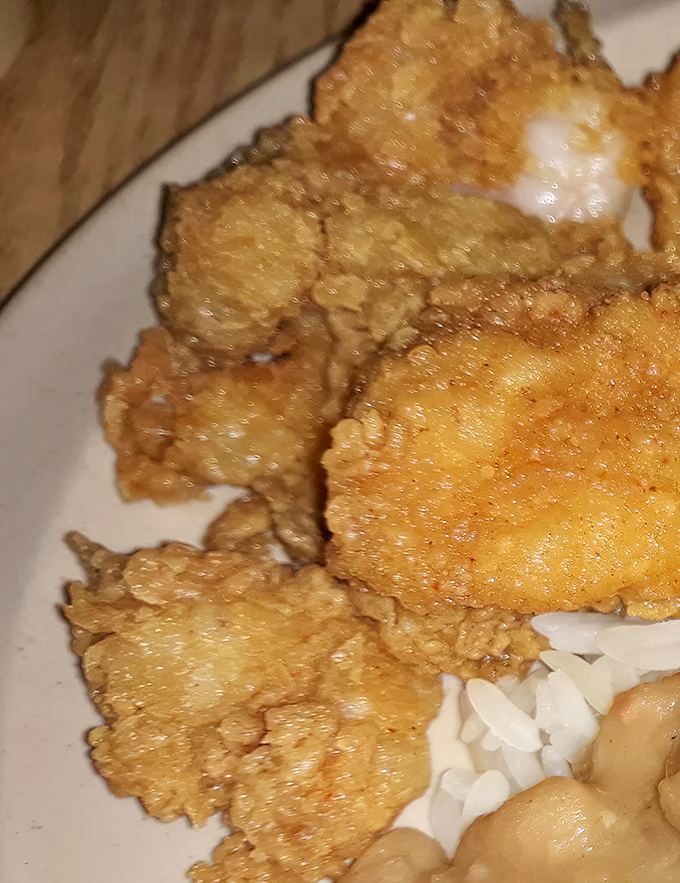 These fried shrimp are having their close-up moment, golden-brown and ready for their supporting role alongside tartar sauce.