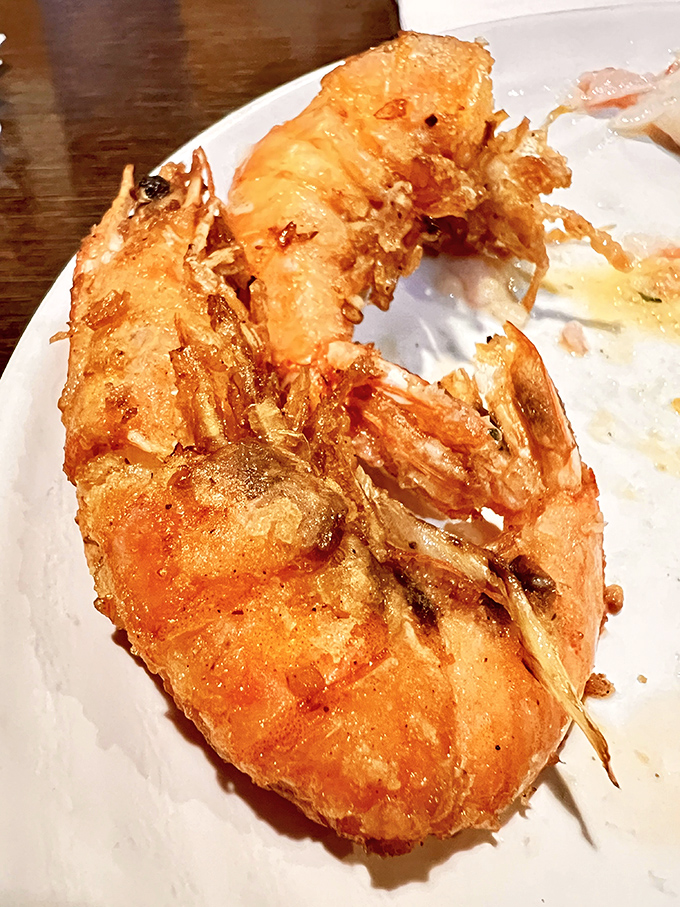 Golden-fried jumbo shrimp that crackle with each bite &ndash; the kind that make you wonder why you'd ever waste stomach space on those sad buffet fillers.