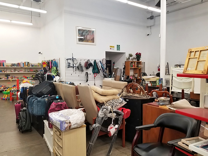 Furniture island&mdash;where sofas, chairs and tables gather to whisper tales of their previous lives while awaiting their next chapter.